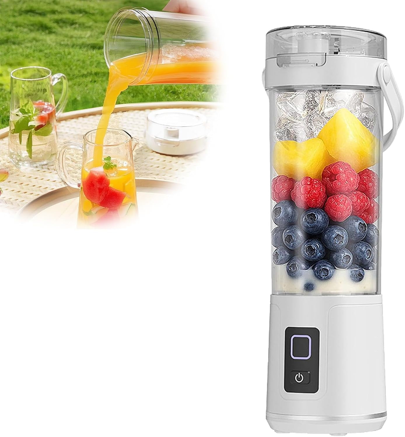 16 oz. Portable Electric Blender with Leak Proof Lid and Easy Sip Spout ...