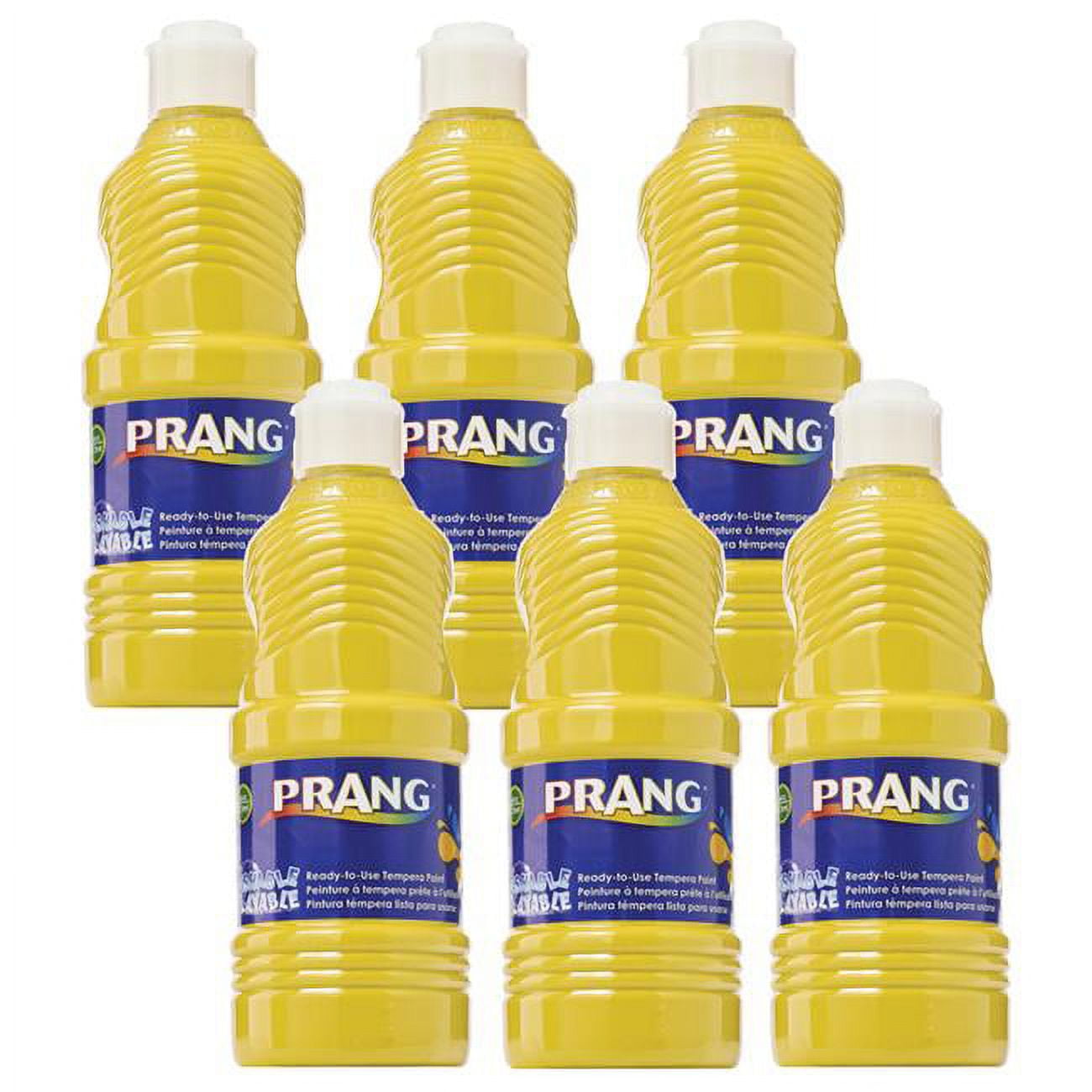 16 oz Prang Washable Tempera Paint, Yellow - Pack of 6 - Walmart.com