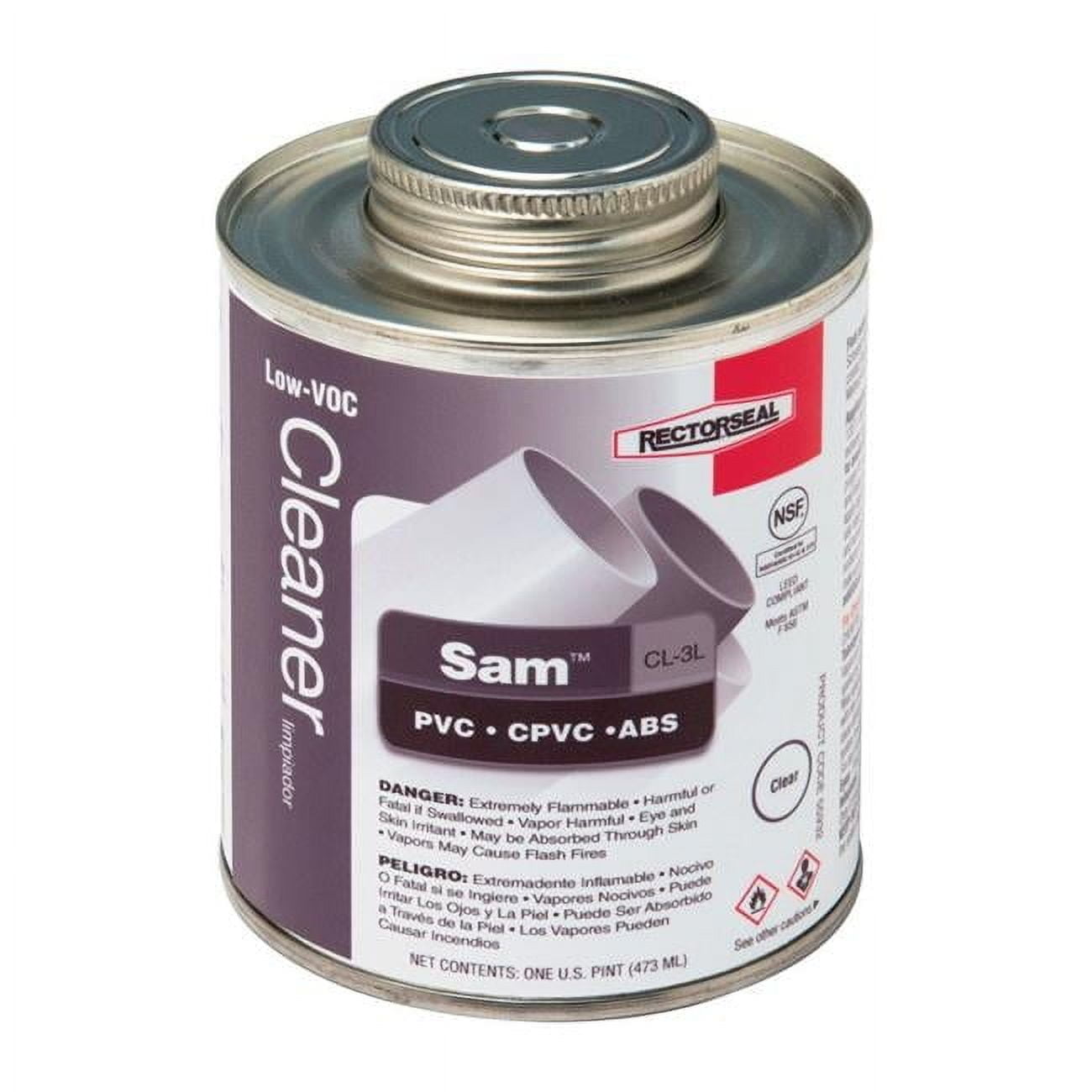 16 oz Sam Clear PVC Cement for ABS CPVC & PVC - Walmart.com