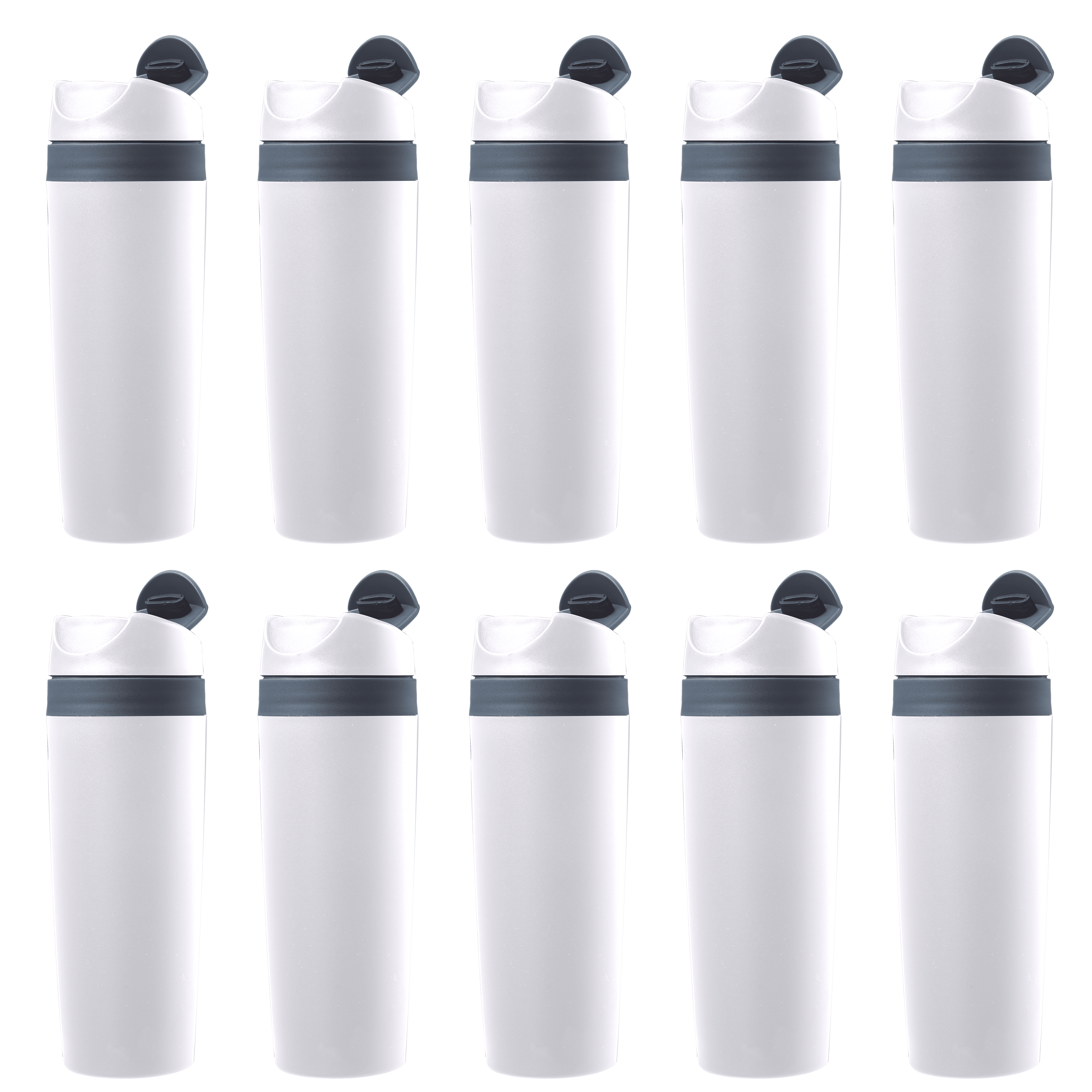 16 oz. Snap Seal Tumbler Travel Mugs - 10 Pack - White - Walmart.com