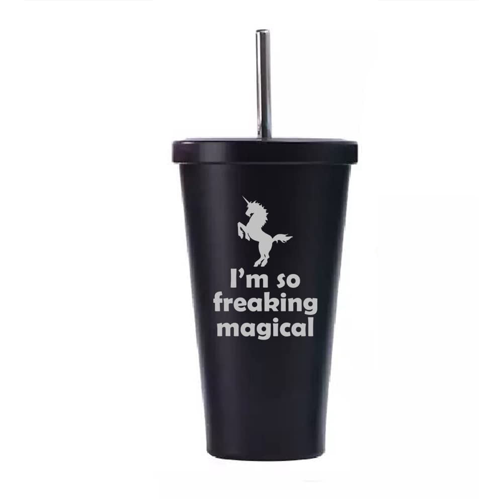 16 oz Stainless Steel Double Wall Insulated Tumbler Pool Beach Cup ...