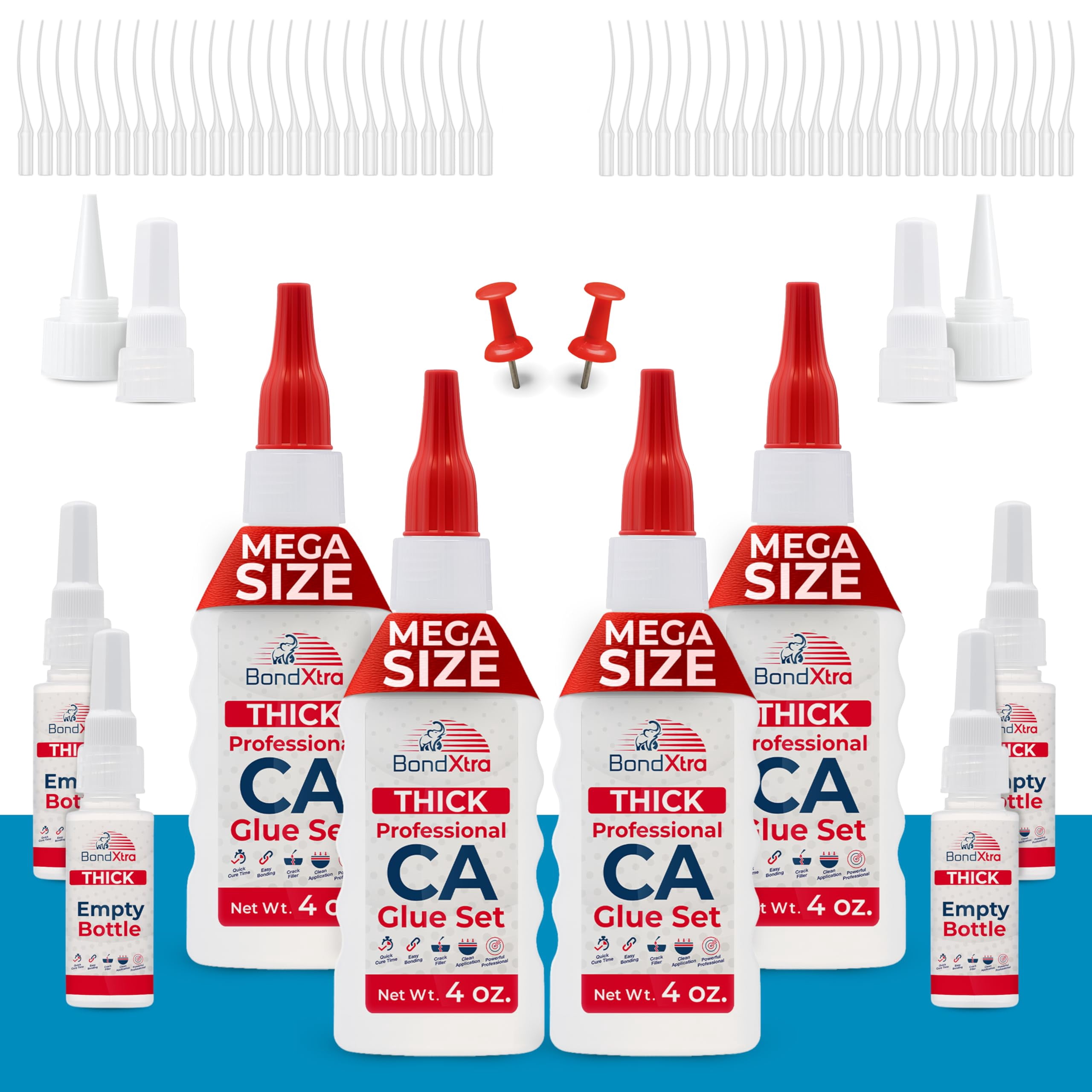 16 oz. Thick CA Glue for Woodworking, Premium Super Glue Kit for Wood ...