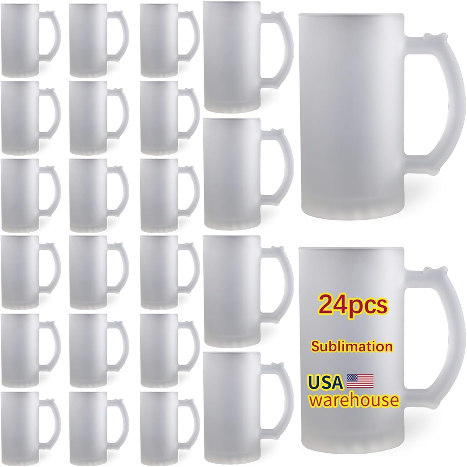 16 oz frosted sublimation beer mug blanks bulk USA WAREHOUSE blank 16oz ...