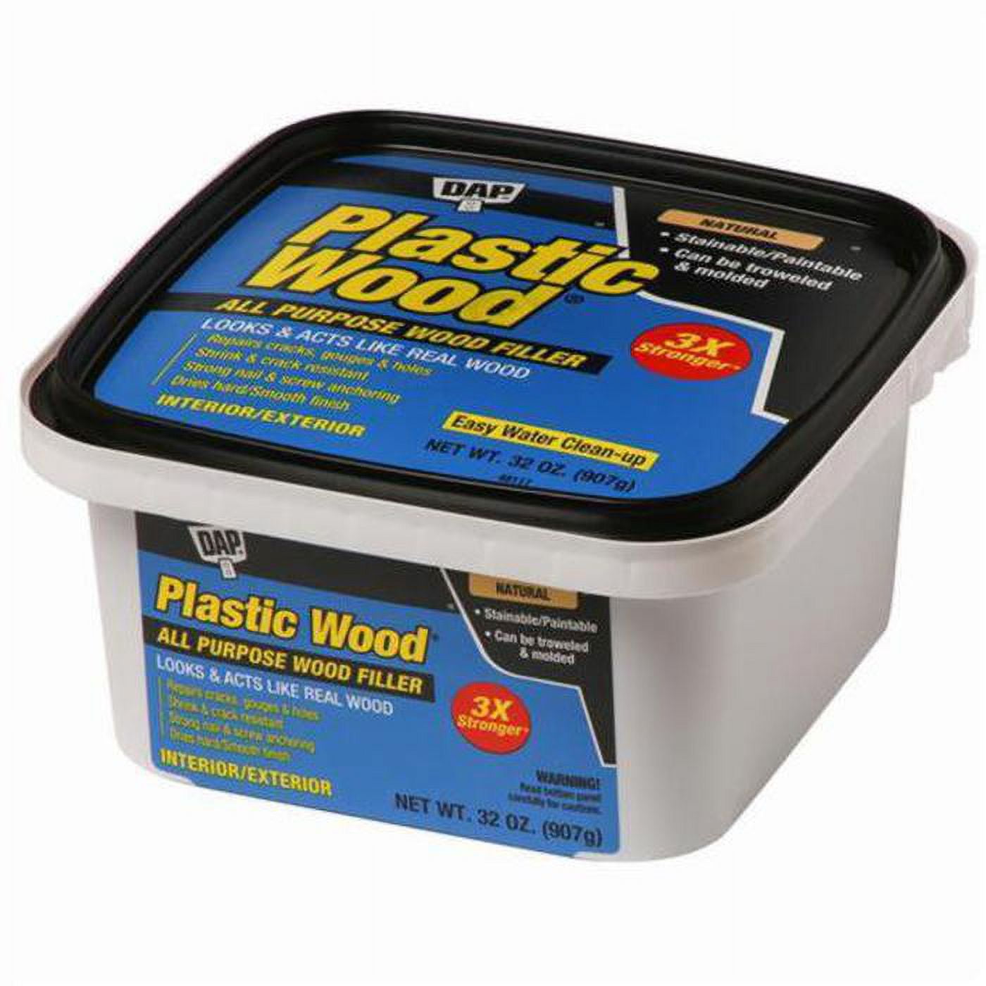 16-pack of 1 qt Dap 525 Natural Plastic Wood Latex-Based All Purpose ...