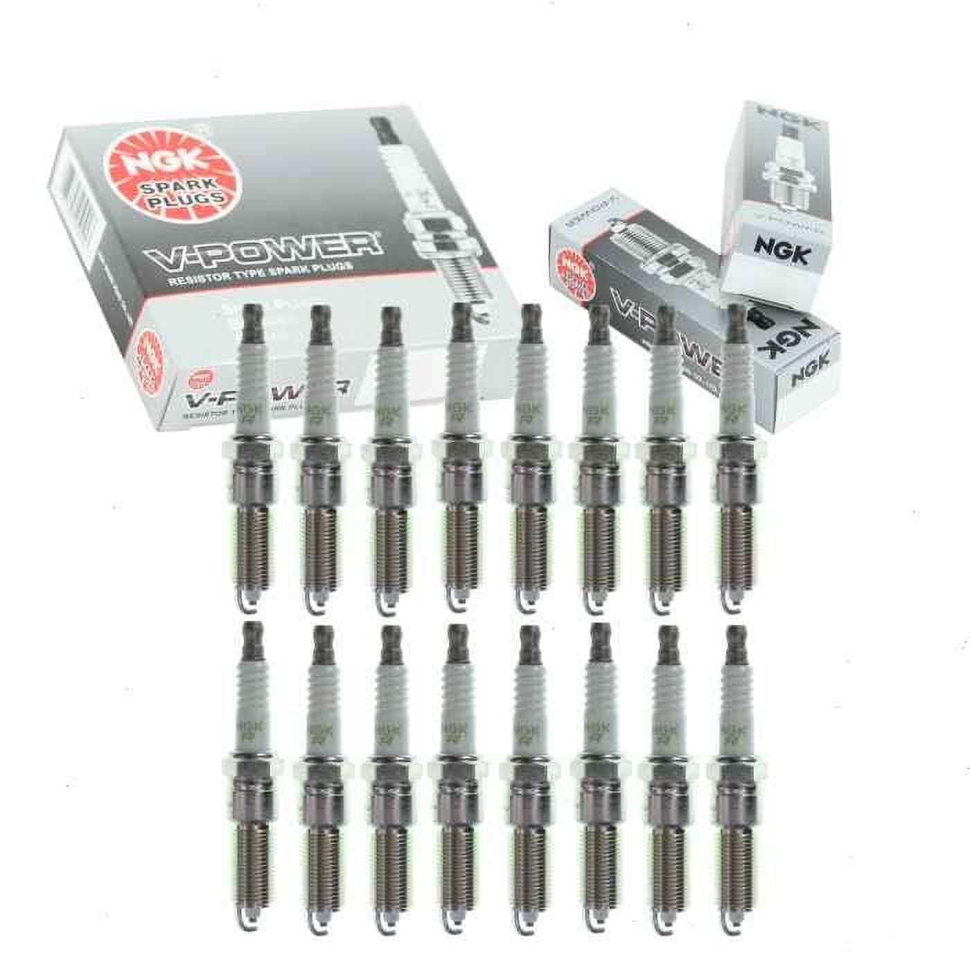 NGK V-Power Spark Plugs 16 pc Pack for Dodge Ram 1500 5.7L V8 2003-2008, Performance Upgrade ...