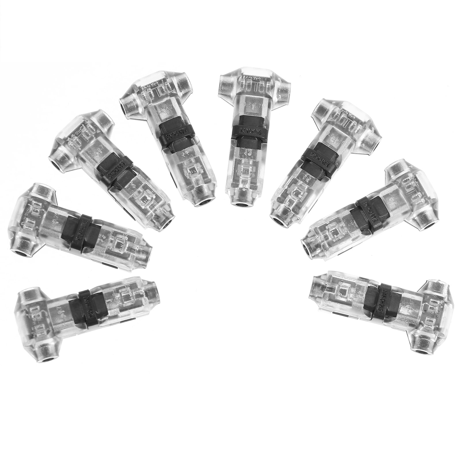 16 pcs 1 Pin 2 Way Wire Connectors Low Voltage Universal Compact Wire ...