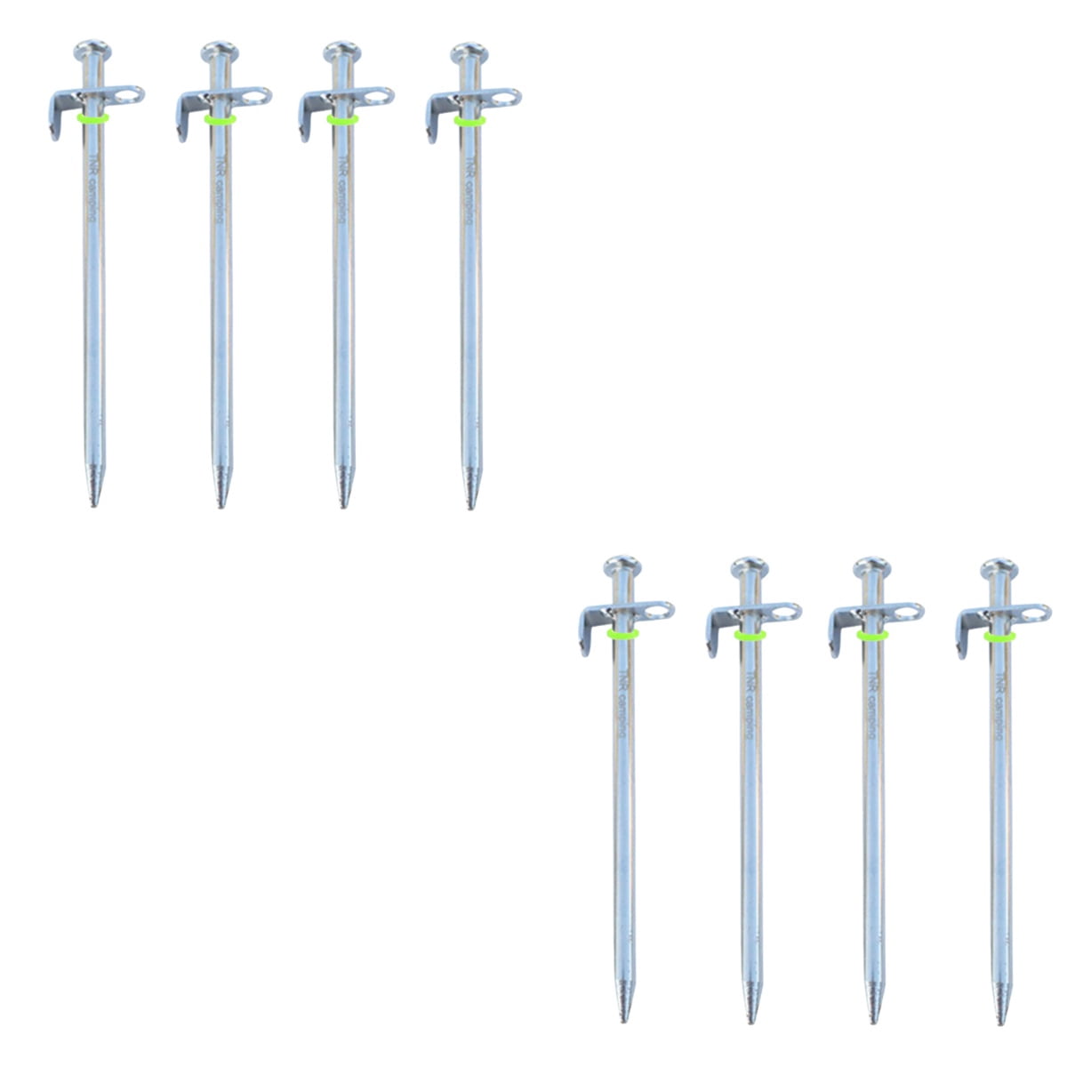 RENACLIPY Premium Anti-Rust Steel Tent Pegs Silver for Stable Support ...
