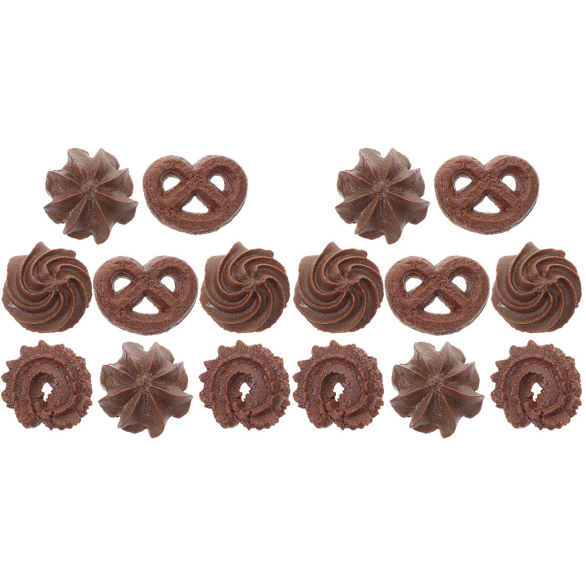 16 pcs Artificial Cookie Fake Biscuits Realistic Food Simulated Dessert ...