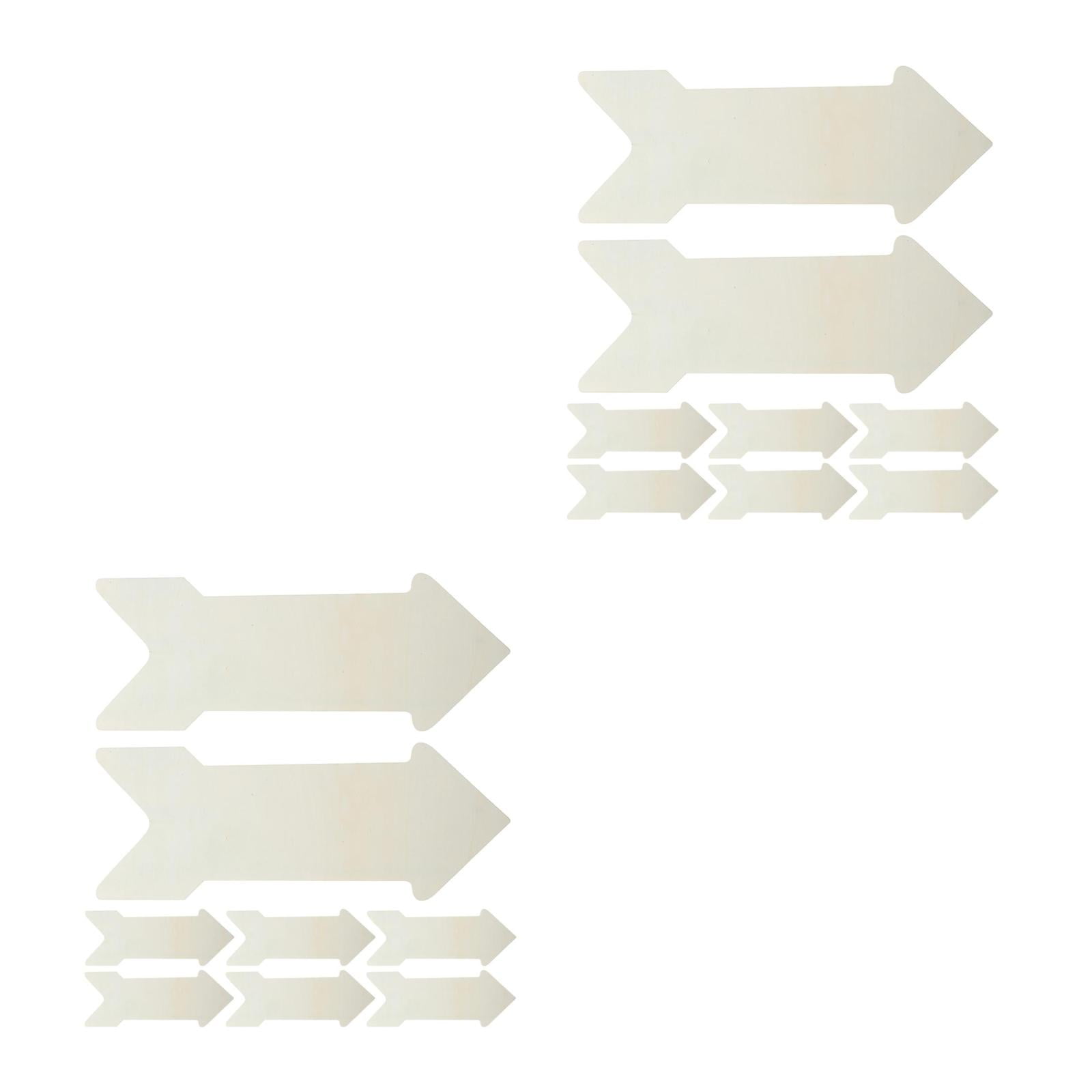 16 pcs Blank Wood Arrow Signs for Crafts Unfinished Arrow Hanging ...