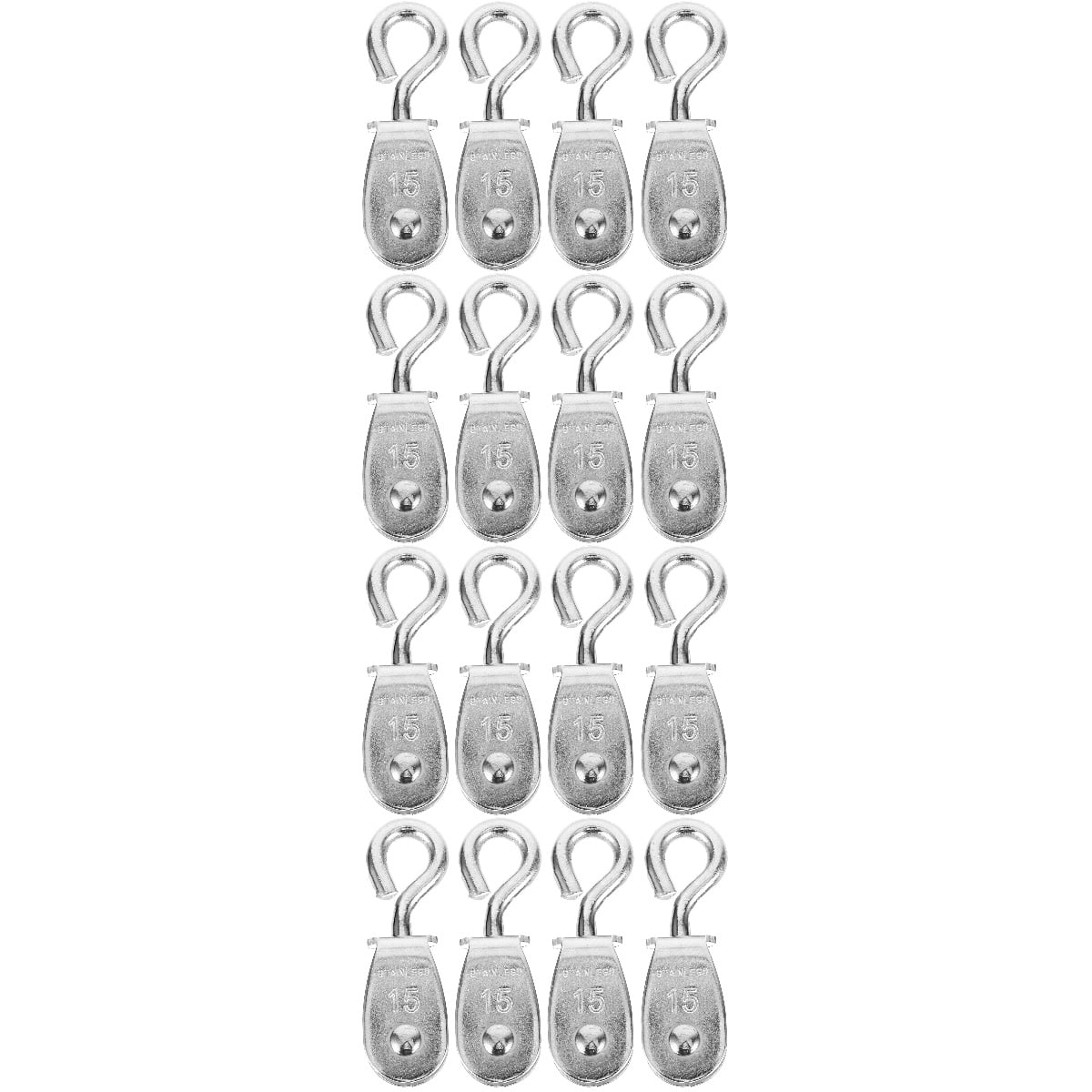 16 pcs Crane Wire Rope Pulleys Small Lifting Pulley Steel Pulley Roller ...