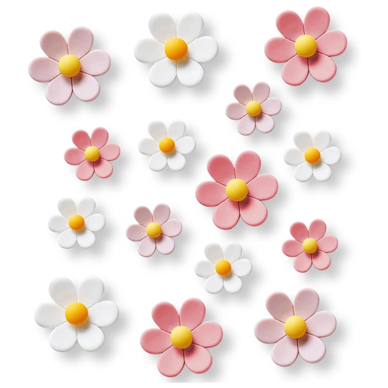 Charming Floral Refrigerator Magnets -Set of 16 Pink Decorative Magnets ...
