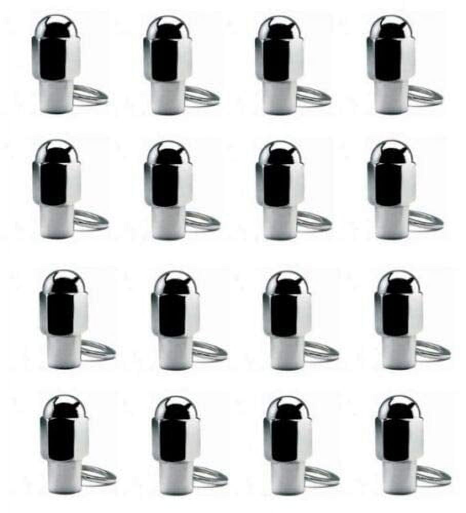 16 pcs Dually Wheel Rim Chrome Lug Nut Long Mag Shank with Washer 14x1 ...