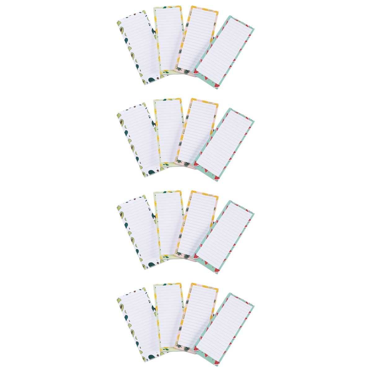 16 pcs Magnetic Fridge Notepads Magnet Back Grocery List Message Memo ...