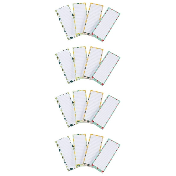 16 pcs Magnetic Fridge Notepads Magnet Back Grocery List Message Memo ...