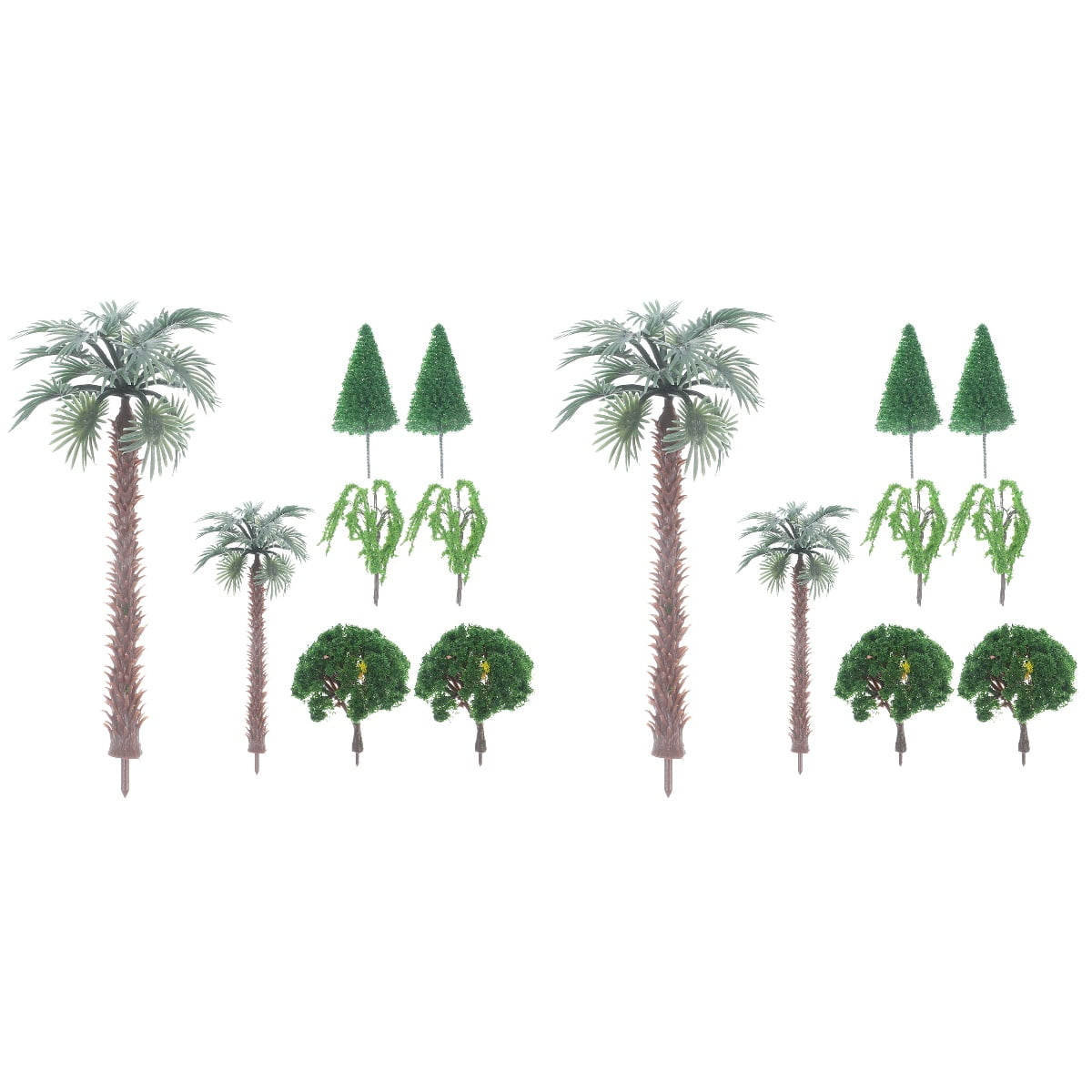 16 pcs Miniature Trees Mini Simulation Trees Mini Garden Decor Micro ...