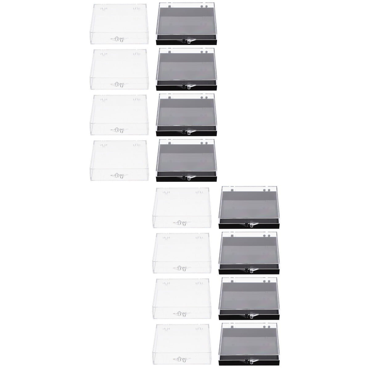 16 pcs Nail Tips Box Press on Nails Storage Case Fake Nail Organizer ...