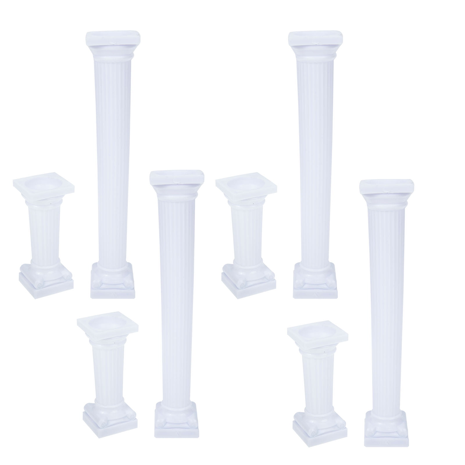 16 pcs Plastic Dessert Toppers Roman Column Cake Tiered Stands Roman ...
