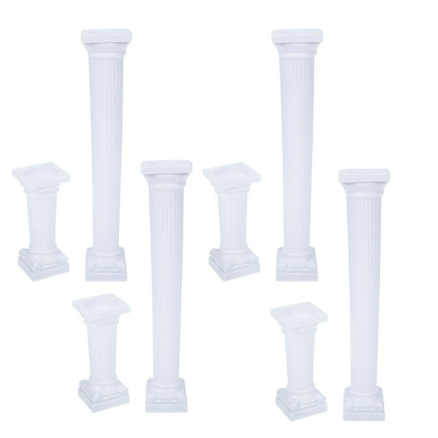 16 pcs Plastic Dessert Toppers Roman Column Cake Tiered Stands Roman ...