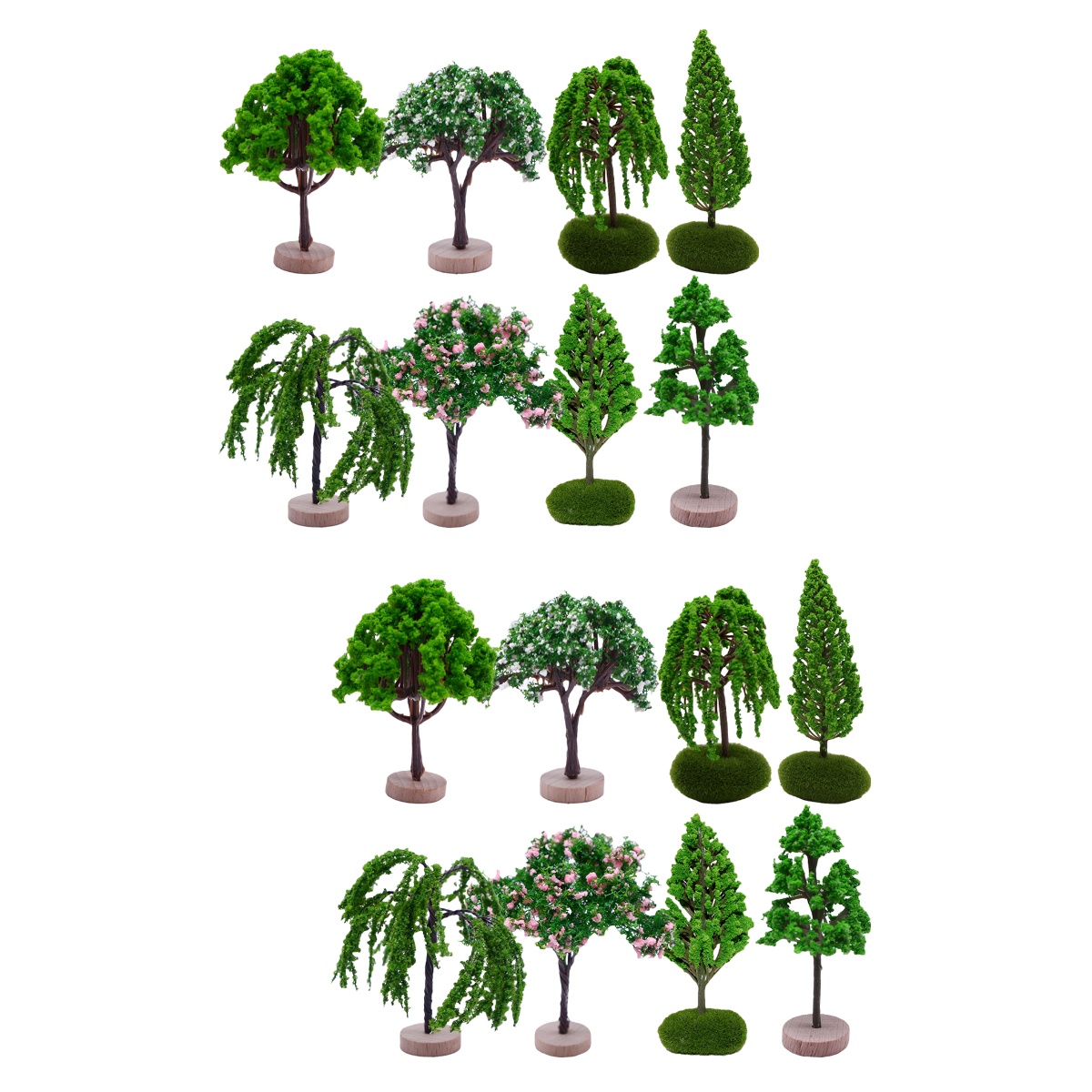 16 pcs Realistic Tree Model Microlandscape Layout Model Artificial ...