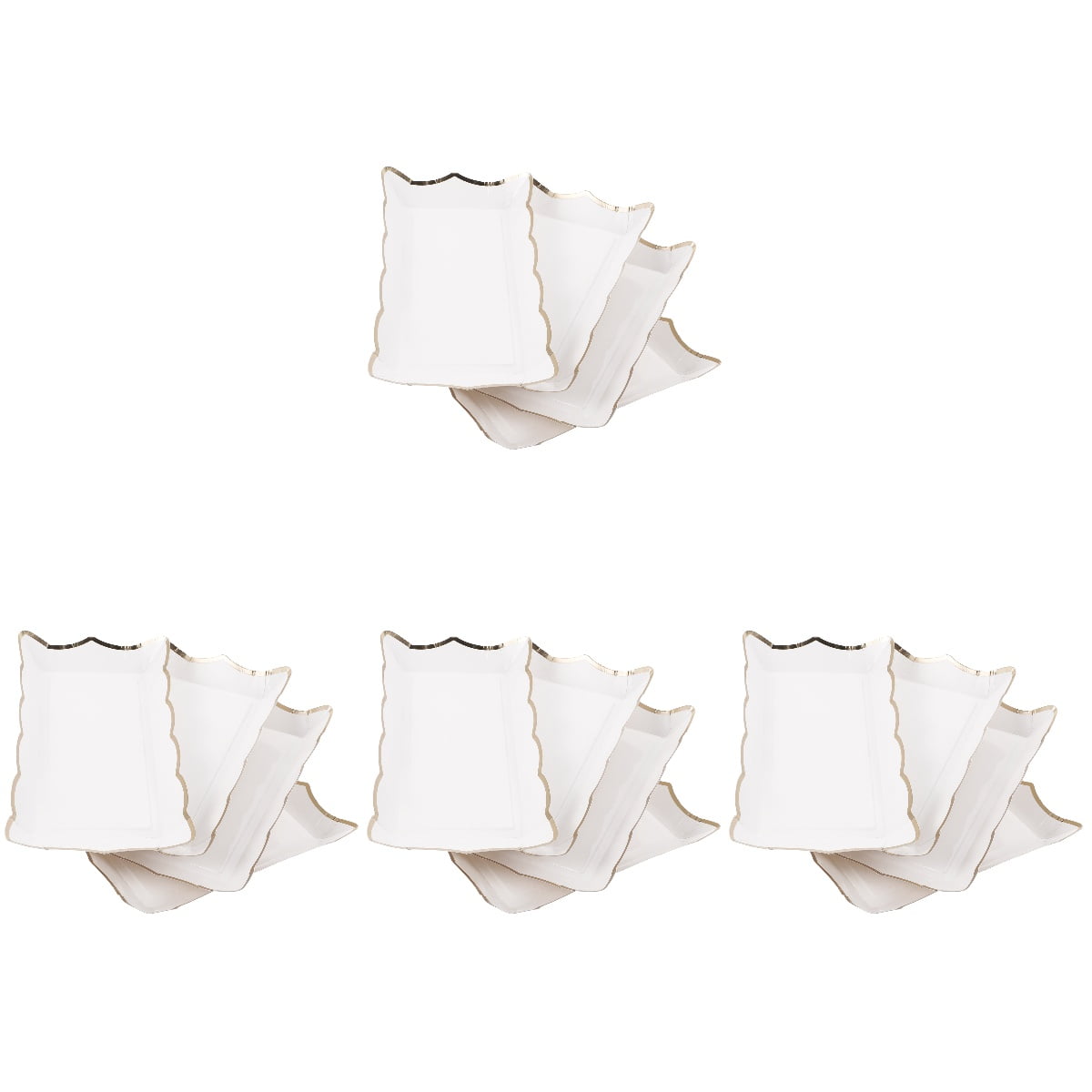 16 pcs Rectangle Cardboard Serving Platters Disposable Serving Trays ...
