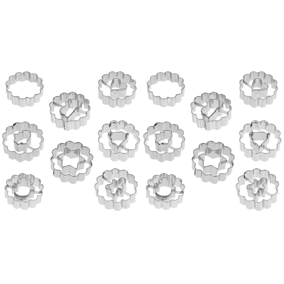 16 pcs Stainless Steel Cookie Cutters Molds Party Sugar Candy Making ...