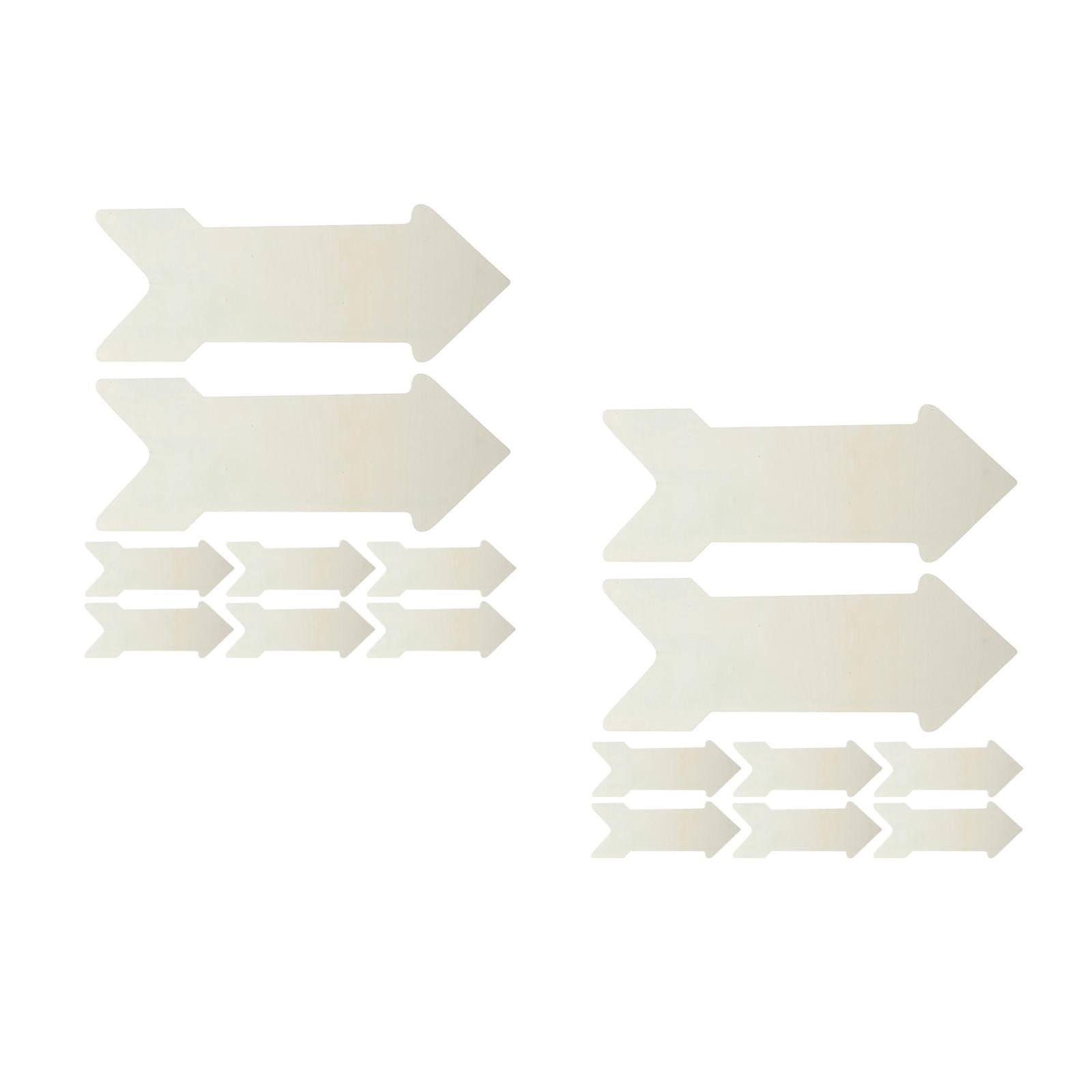 16 pcs Unfinished Wood Arrow Signs Blank Arrow Hanging Sign DIY Wood ...