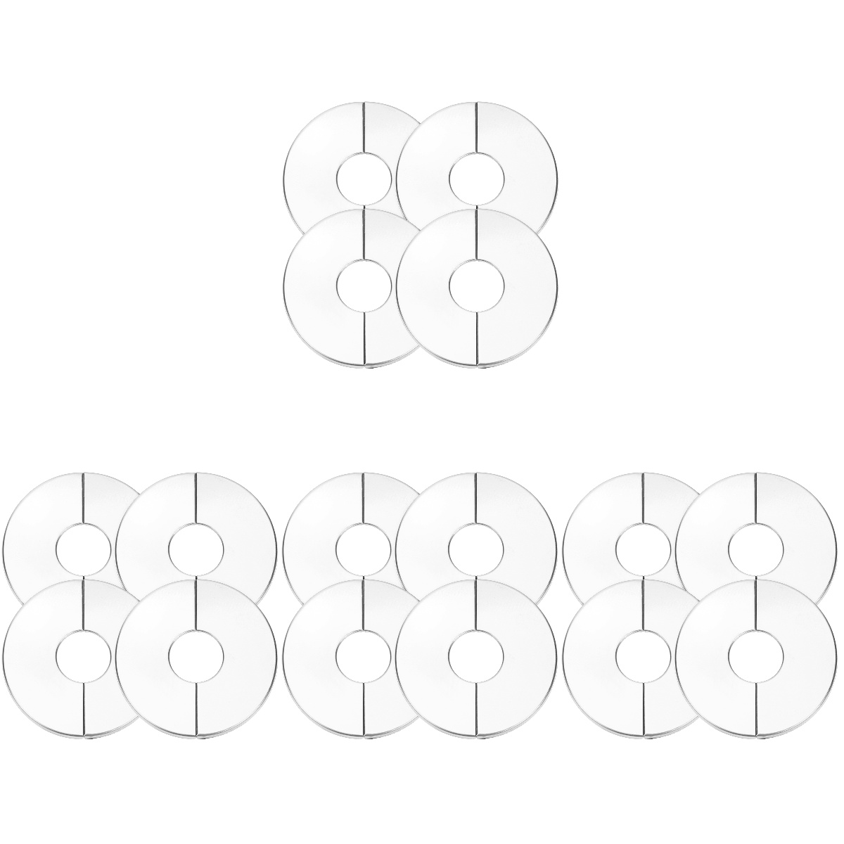 16 pcs Wall Split Flanges Plumbing Flange Covers Round Shaped ...