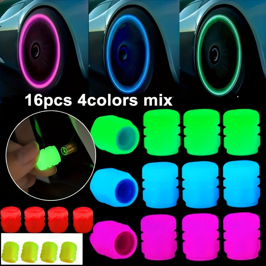 16-piece luminous tire valve cap set - suitable for cars, trucks ...