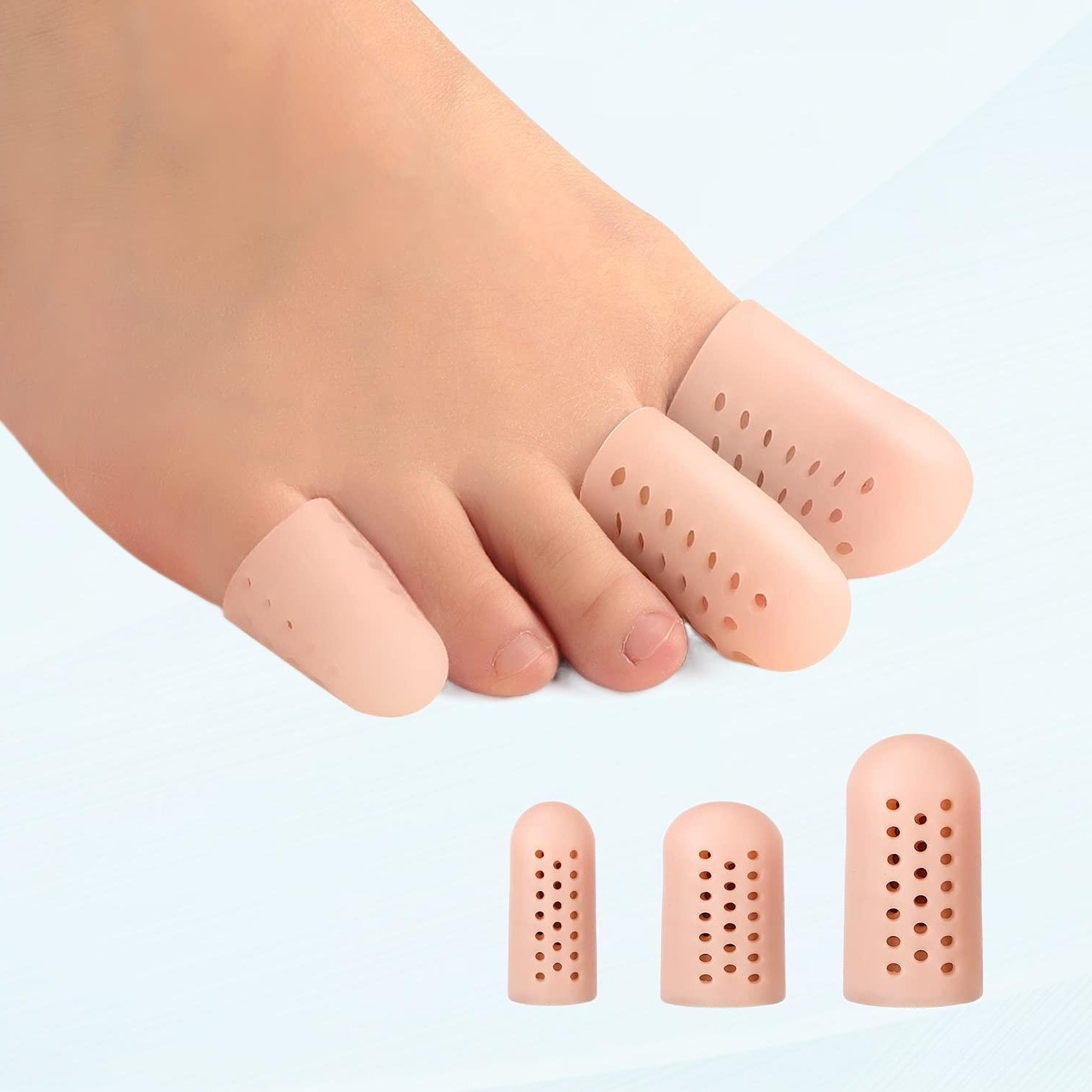 16-piece set of toe caps and protectors, silicone toe cap pads and ...