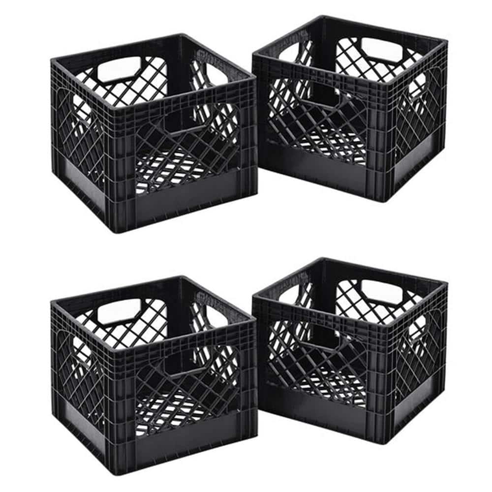 16 qt. Storage Box in Black with Handles (2-Pack) - Walmart.com