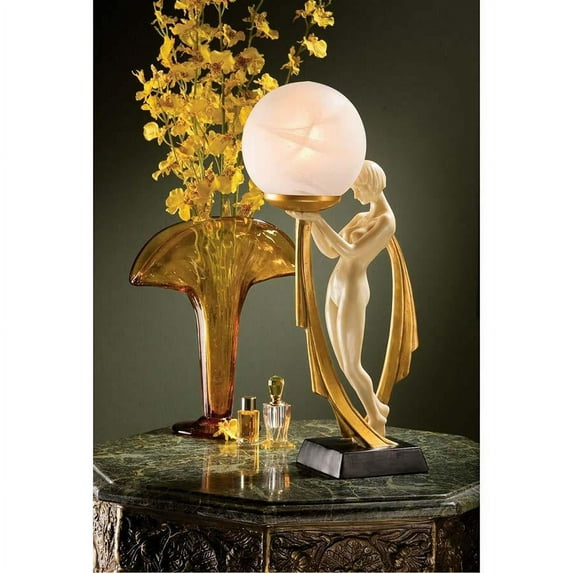 16" Classic Desiree Art Deco Desk Accent Table Lamp Lighted Sculpture ...