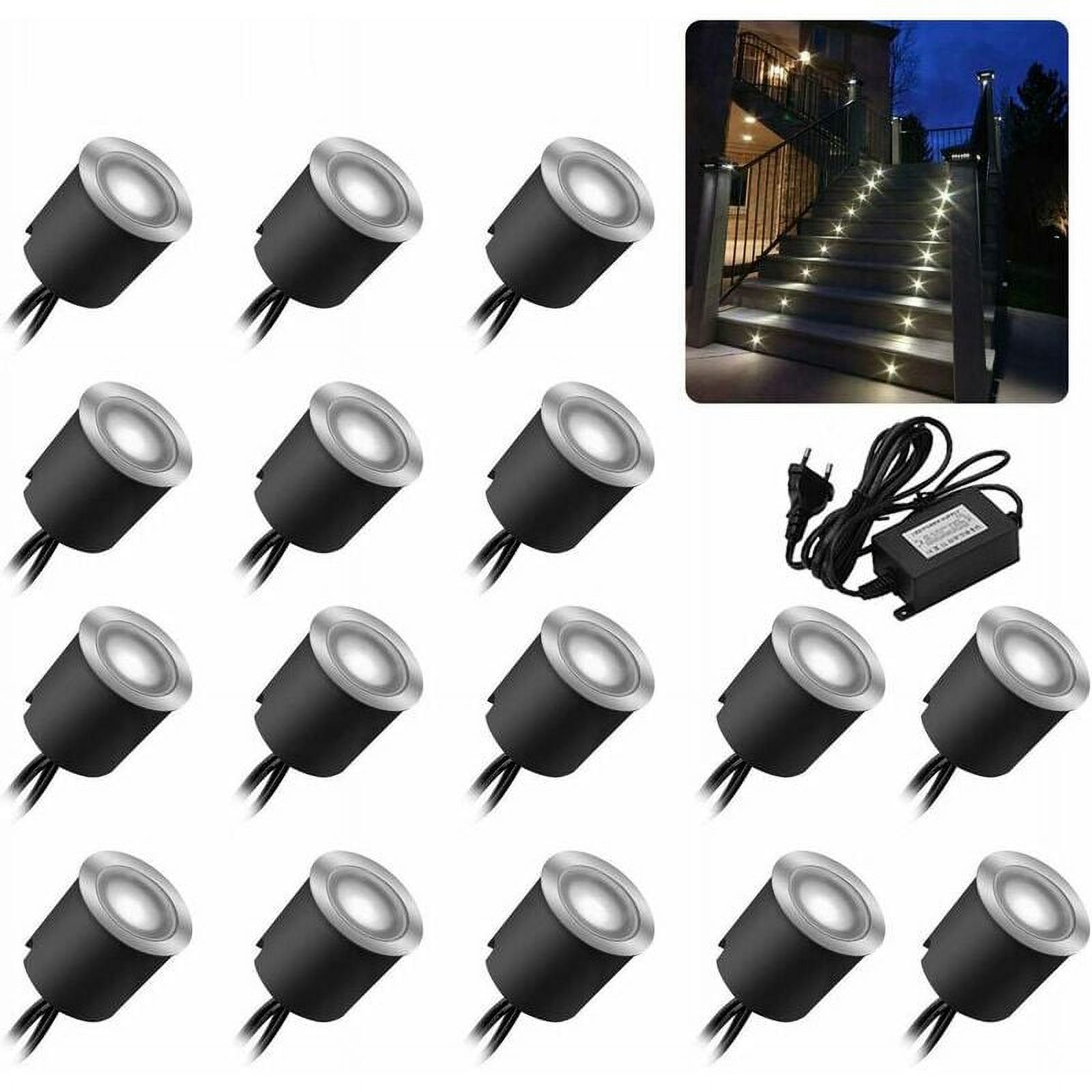 16 recessed LED floor spotlights waterproof IP67-0.6 W diameter: 32 mm ...