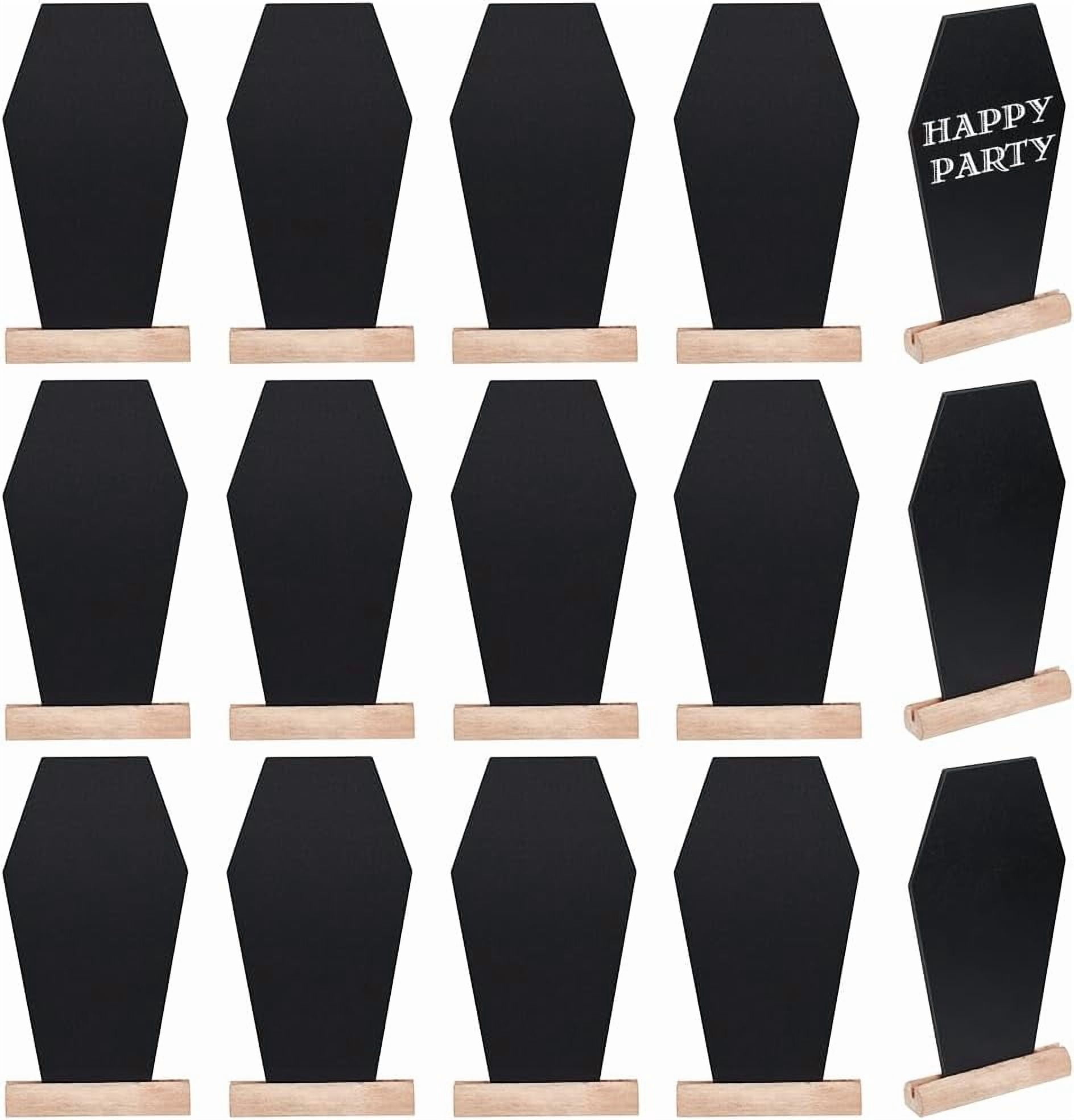 16 set Coffin Shape Wood Mini Chalkboard Message Board Signs Home Party ...