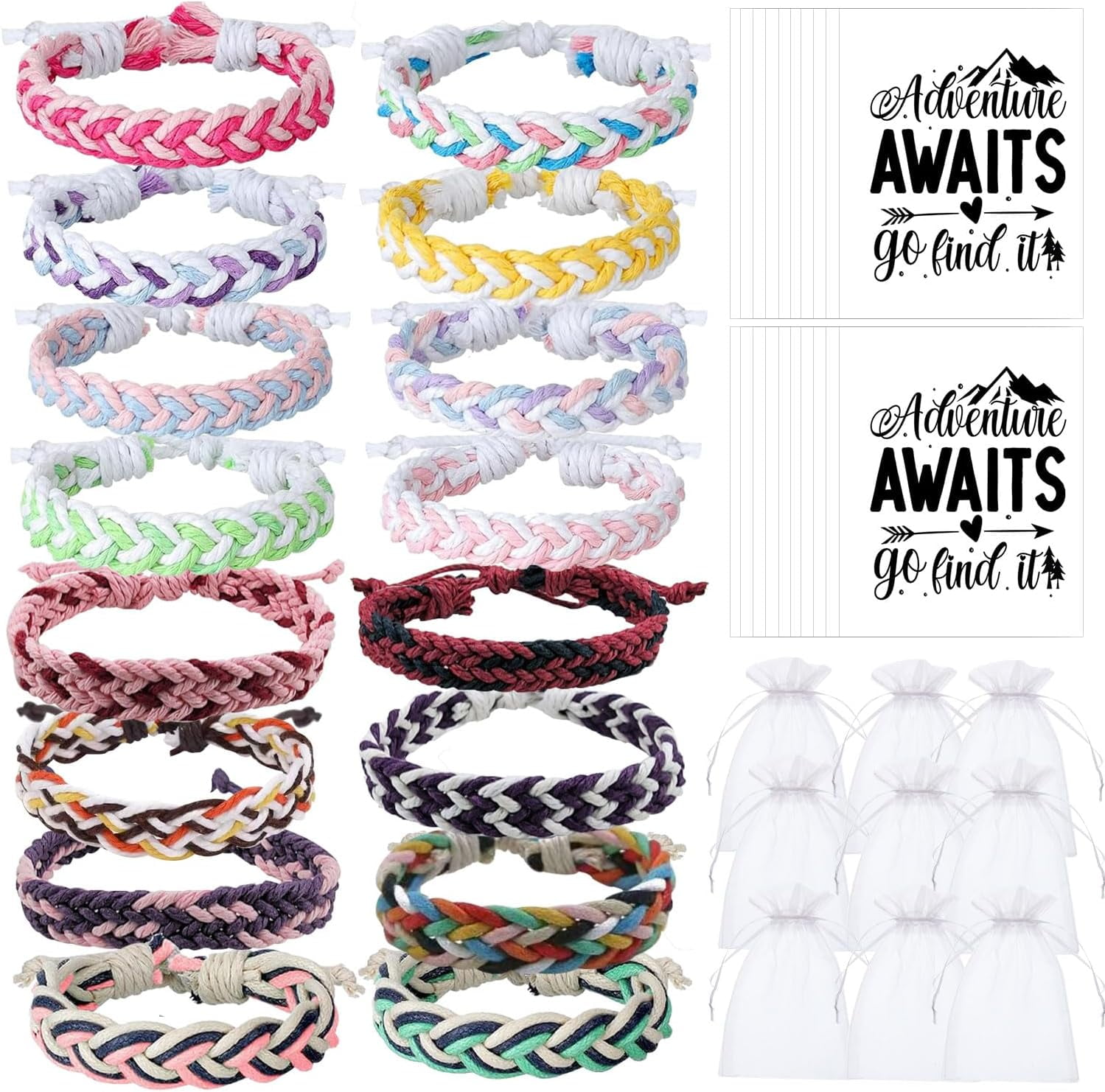 16 set Friendship Bracelet Set Party Favors Braided Friendship ...