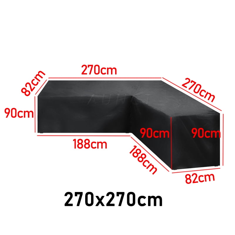 16 sizes Outdoor Corner Sofa Cover V Shape L Shape Garden Rattan Corner ...