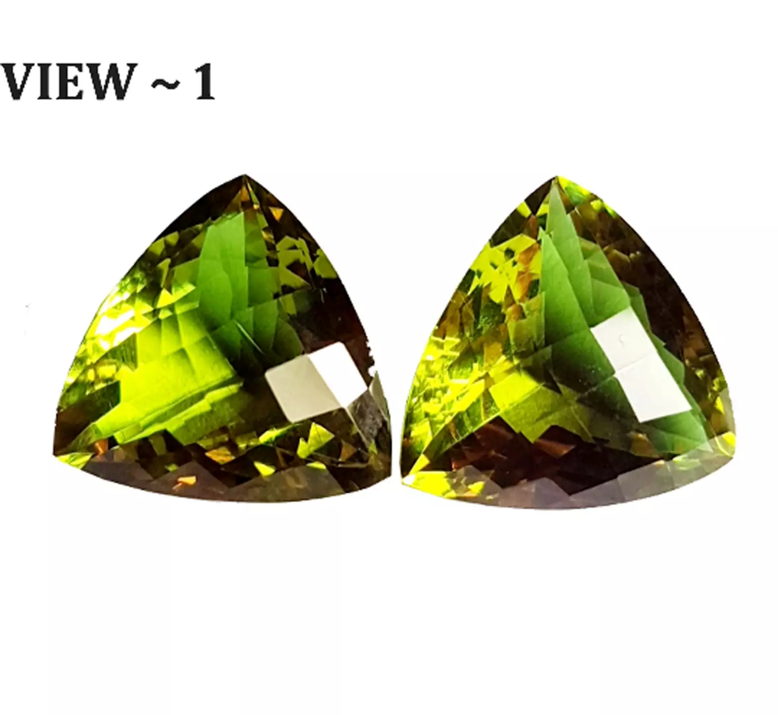 17 to 17 Ct 2 PCs Synthetic Color Change Alexandrite Trillion Loose ...