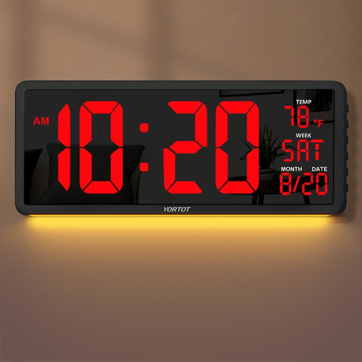 16\u201d Large Digital Wall Clock with Remote Control - Adjustable ...
