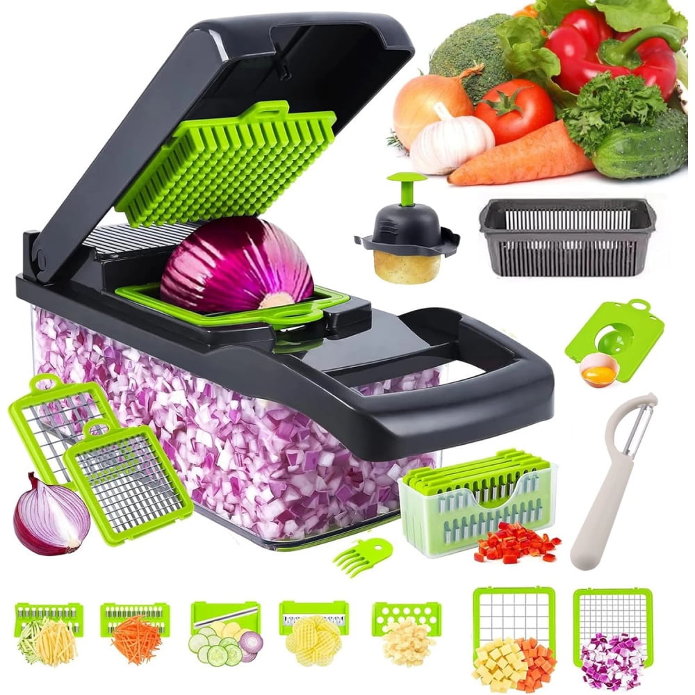 16 x 1 Kitchen professional chopper-type slicer, multifunctional food ...