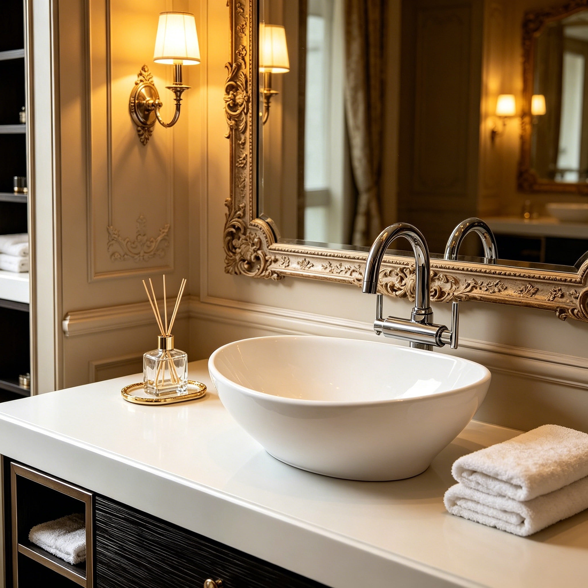 16" x 13" Oval White Ceramic Vessel Sink, Above Counter, Egg Shape ...