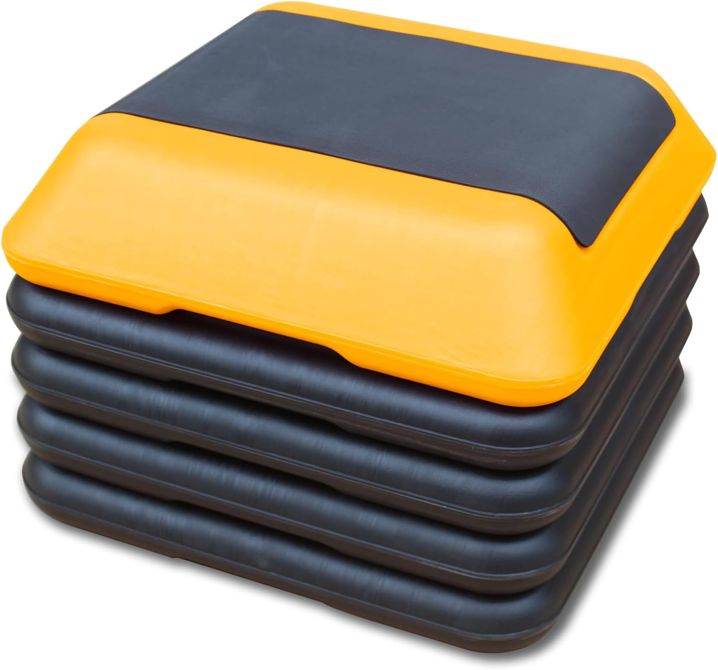 16" x 16" Adjustable Aerobic Step Platform with 4 Risers, Workout ...