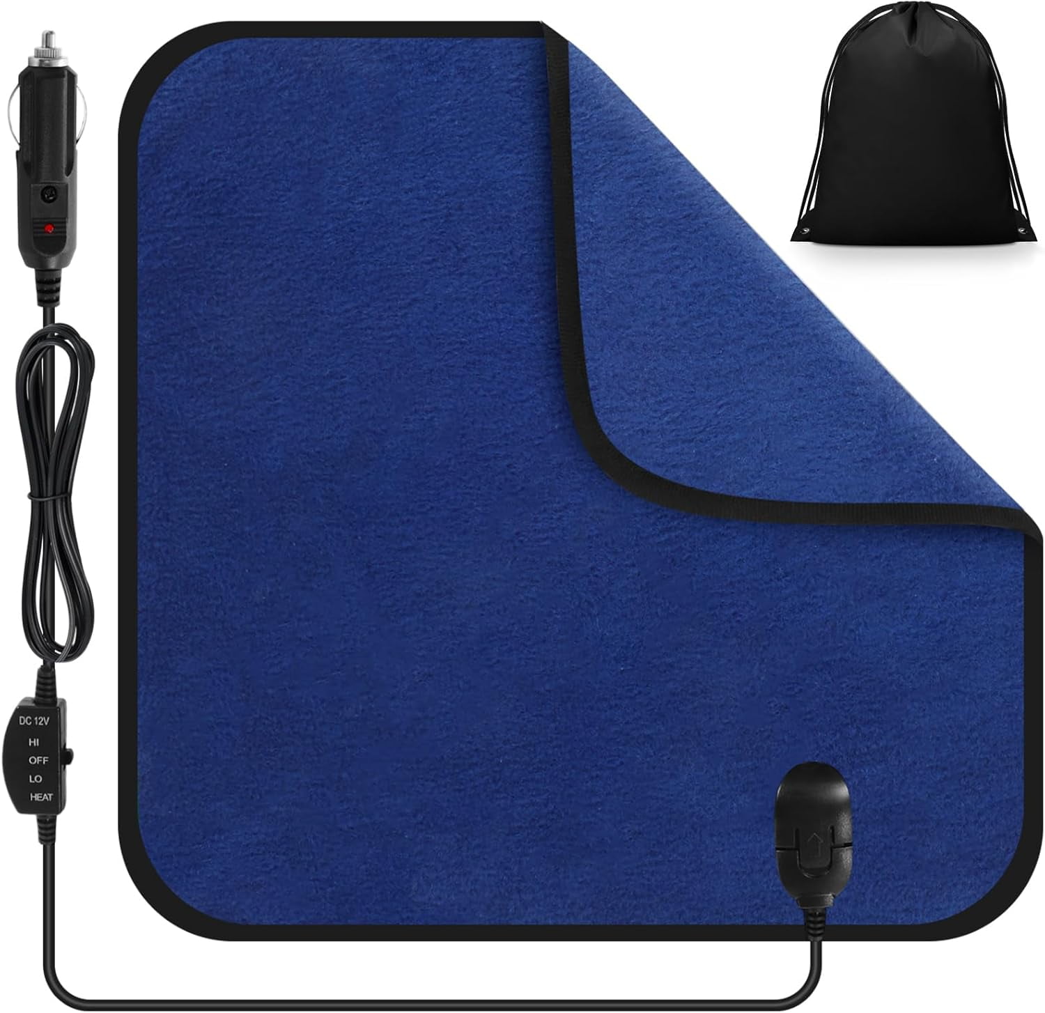 16 x 16 Inches Car Electric Blanket 12 Volt Heated Car Blanket with ...