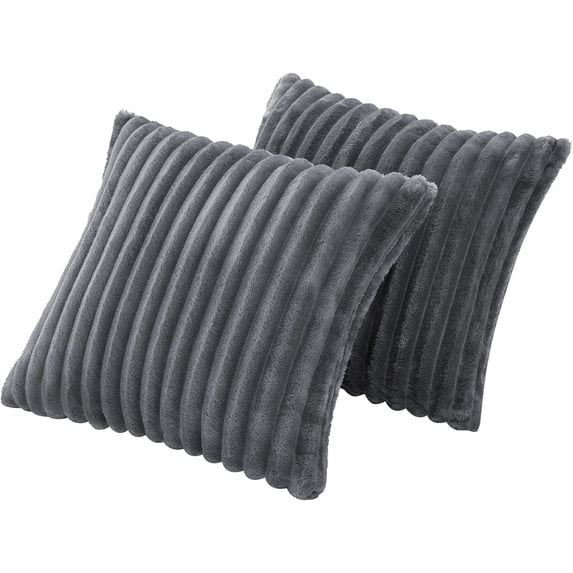 16 x 16 Inches Throw Pillow with Corduroy Cover, Small Pillows Set of 2 ...