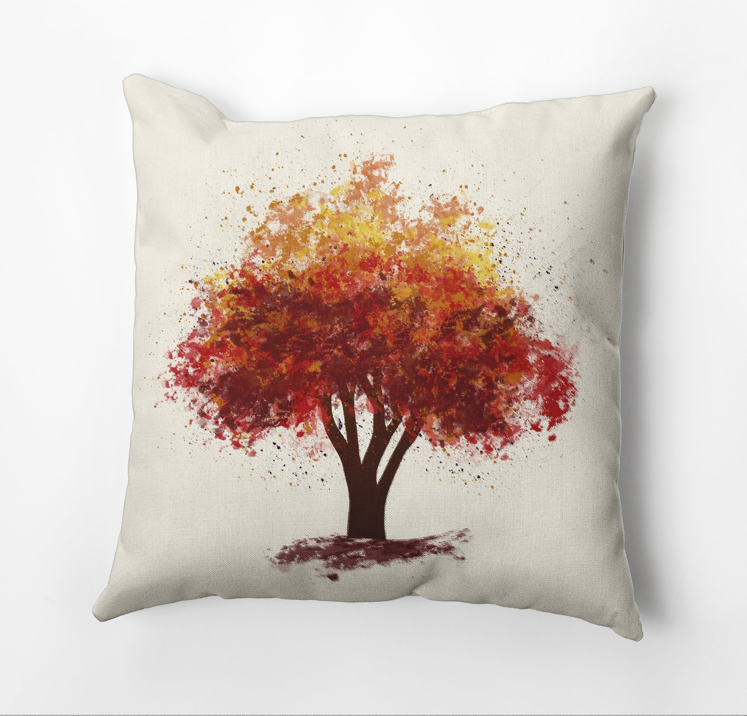 16" x 16" Simply Daisy Fall Bounty Fall Polyester Accent Pillow, Red ...