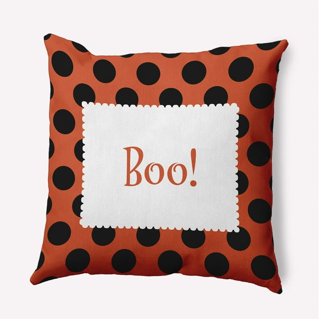 16" x 16" Simply Daisy Halloween Boo Dots Polyester Accent Pillow ...