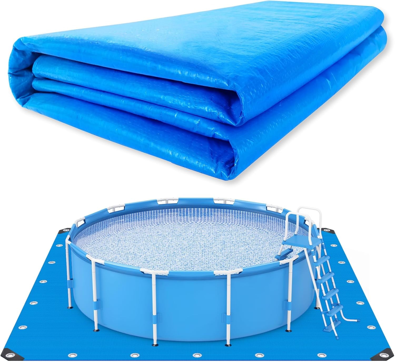 16 x 16 ft pool floor mat round pool tarp tarp for above ground pool ...
