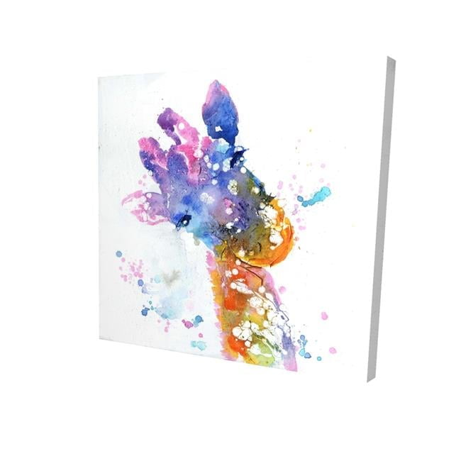 16 x 16 in. Abstract Giraffe with Color Splash-Print on Canvas ...