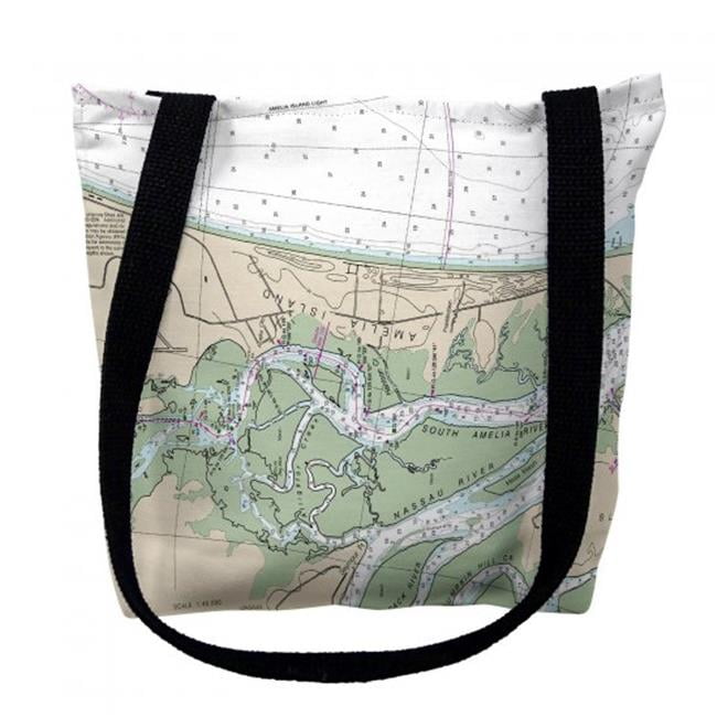 16 x 16 in. Amelia Island Florida Nautical Map Tote Bag - Medium ...