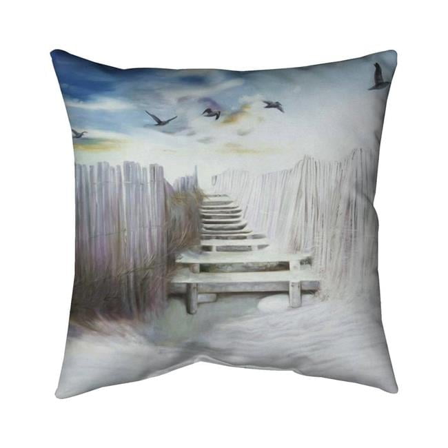 16 x 16 in. Break At The Beach-Double Sided Print Outdoor Pillow Cover ...