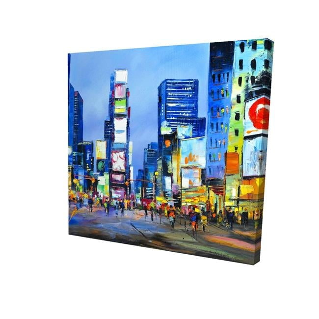 16 x 16 in. Cityscape In Times Square-Print on Canvas - Walmart.com