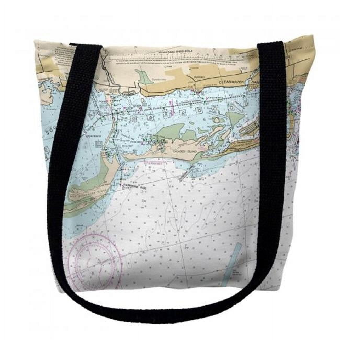 16 x 16 in. Clearwater Harbor Florida Nautical Map Tote Bag - Medium ...